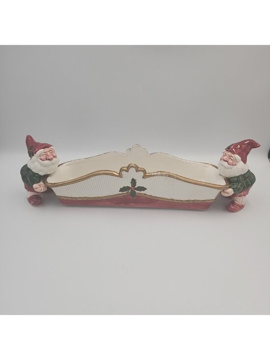 Fitz and Floyd | Holiday | Fitz Floyd Christmas Elves Cracker Tidbit ...
